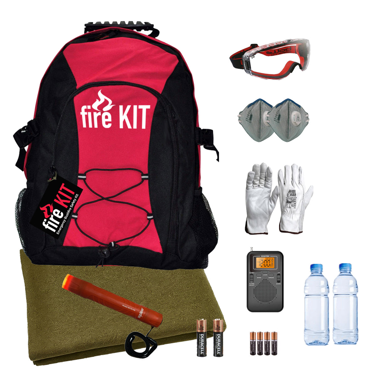 FK-01W Bushfire Emergency Safety Kit with Wool Blanket - 1 Person ...